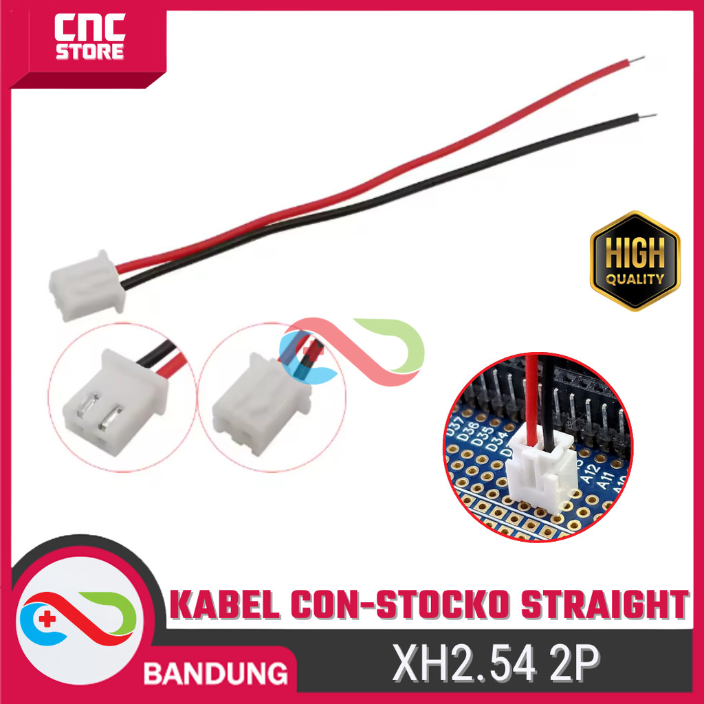 Jual Connector XH2.54 2P Pin Female 10CM Kabel JST 2.54mm Socket Con ...