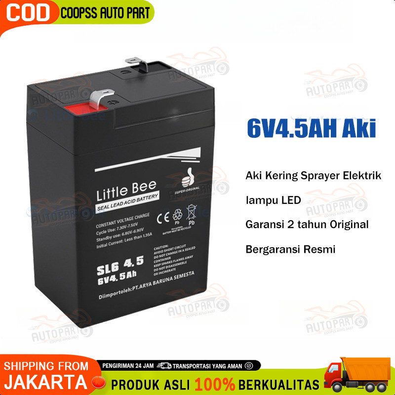 Jual Little Bee 6 volt 4.5 Amper Battery motor mainan anak mobil ...