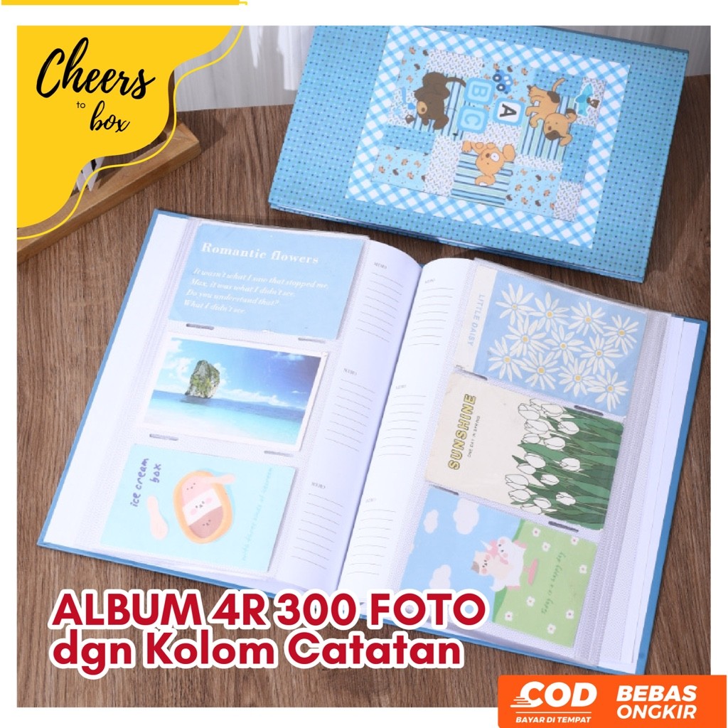 Jual [Cheerstobox] 300 Foto 4R dengan Kolom Catatan / Buku Album Foto ...