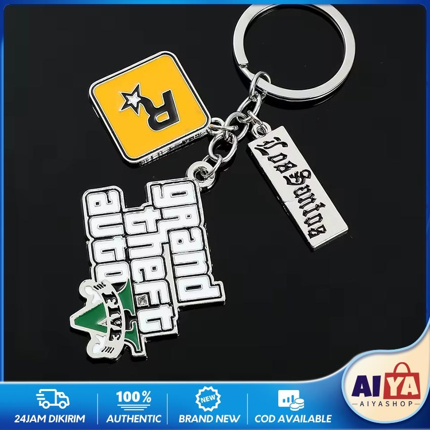 Jual Logam Gantungan Kunci Grand Theft Auto GTA V GTA 5 Keychain Metal ...