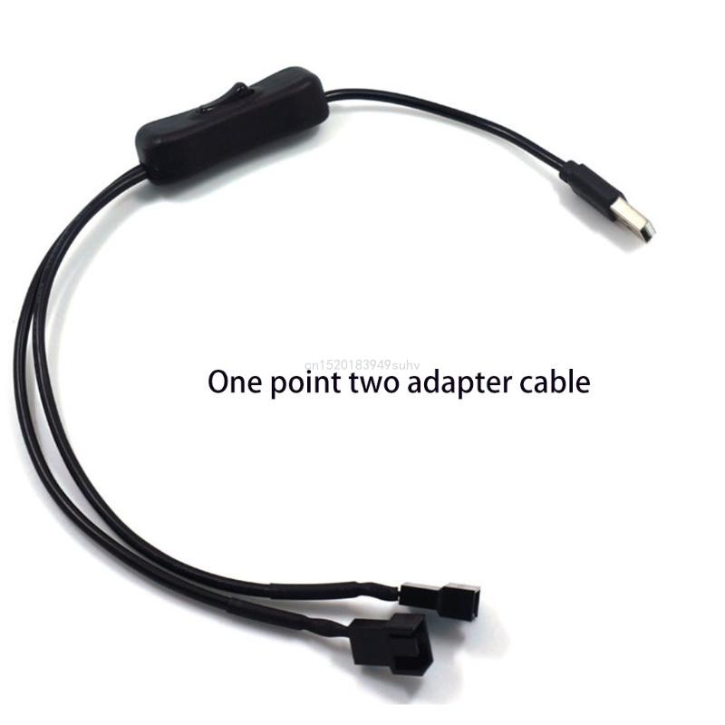 Jual USB to 3-Pin / 4-Pin PWM 5V USB Sleeved Fan Power Adapter Cable ...
