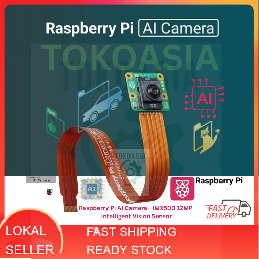 Jual Raspberry Pi AI Camera - IMX500 12MP Intelligent Vision Sensor | Shopee Indonesia