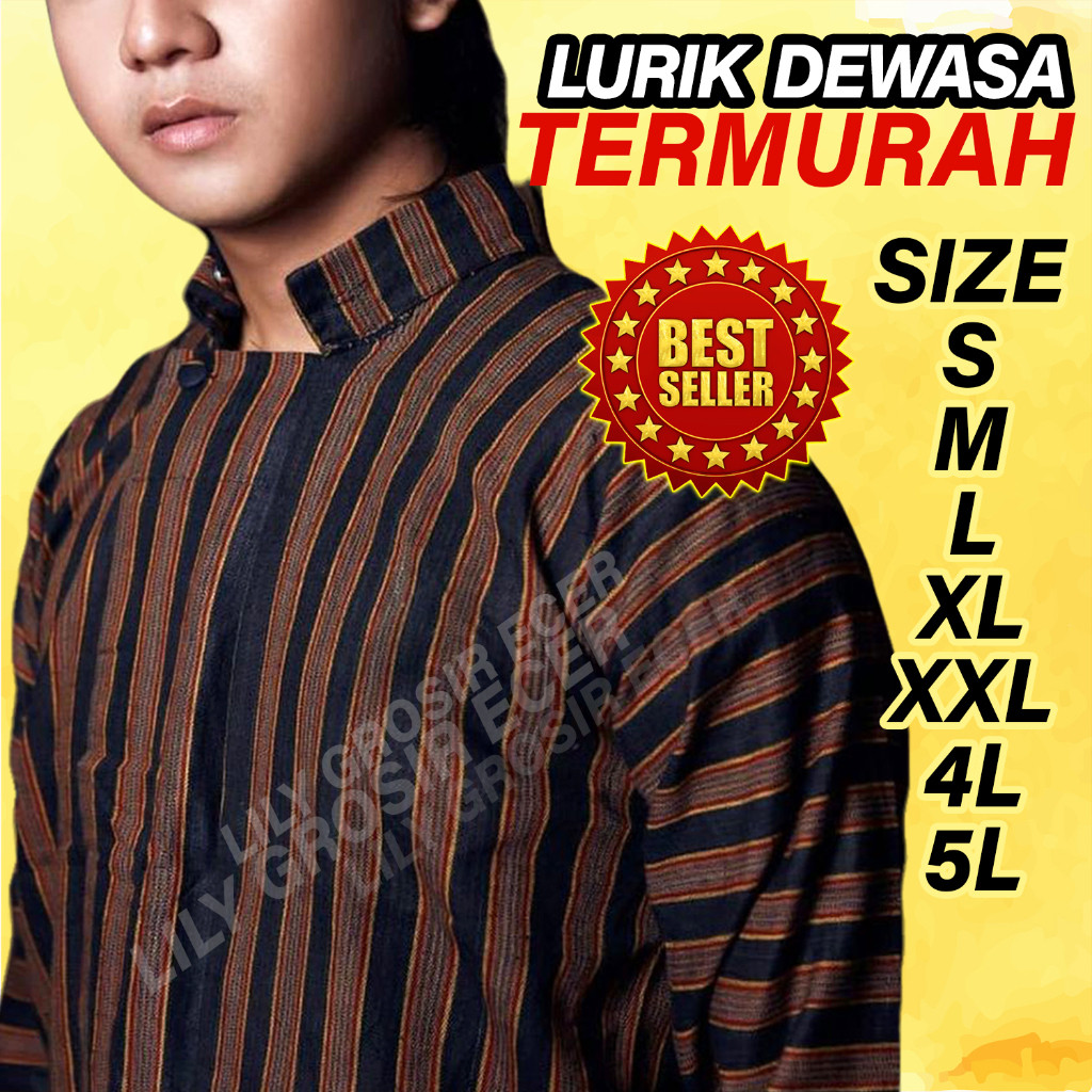 Jual Baju Surjan PRIA dan Kutubaru WANITA Dewasa Size S M L XL XXL 4L dan 5L Baju Tenun Lurik ...