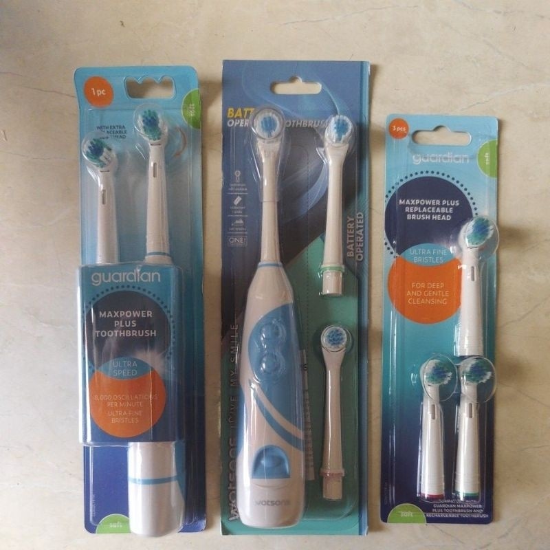 Jual Guardian Max Power Plus Electric Soft Toothbrush with Replaceable ...