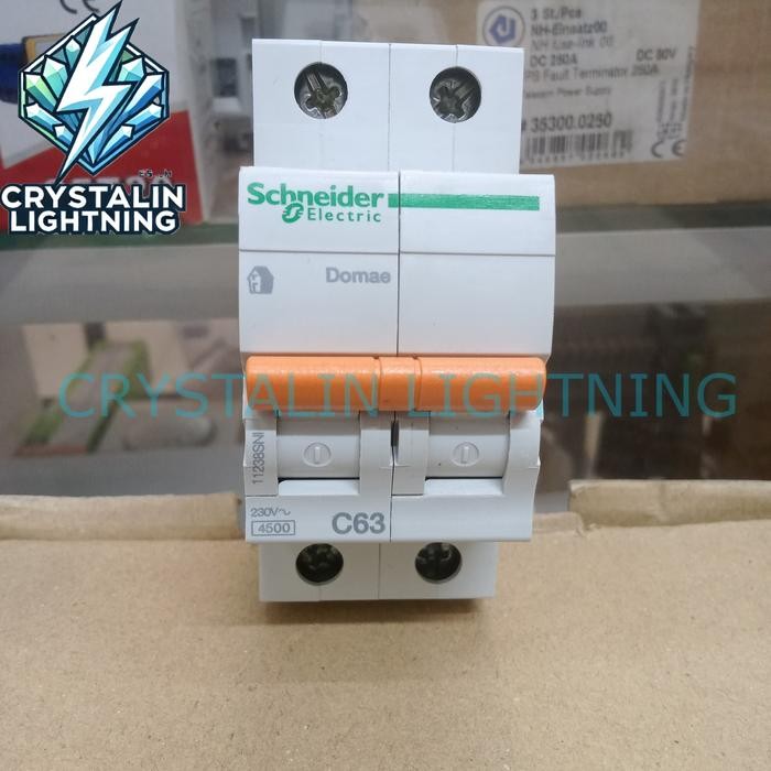 Jual MCB DOMAE 2P 63A SCHNEIDER ORIGINAL READY DAN ORIGINAL | Shopee Indonesia