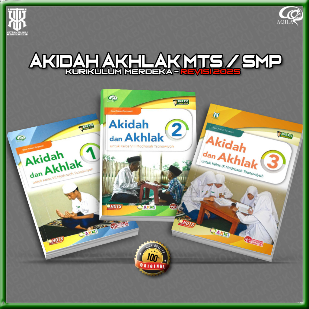 Jual Buku Akidah Akhlak kelas 7 8 9 MTS Kurikulum Merdeka / Akidah Akhlak MTS / Revisi KMA 450 ...