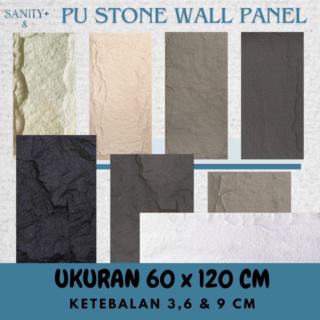Jual Wallstone PU Stone Wall Panel Dinding Batu Alam | 60 x 120 CM ...