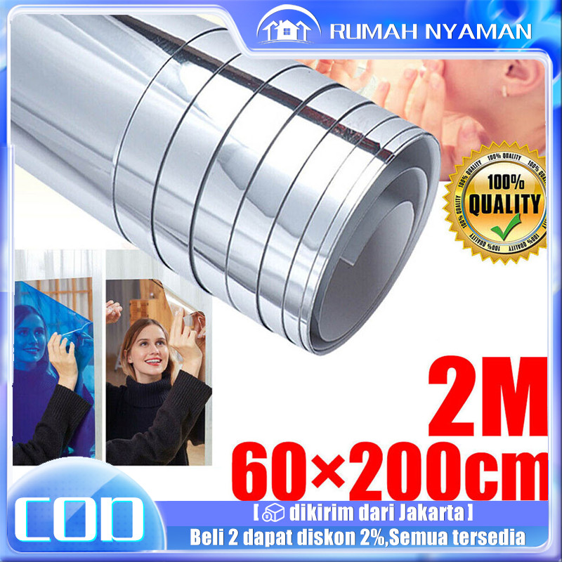 Jual Cermin dinding tempel Cermin Stiker Tempel Dinding Ukuran 29*90CM ...