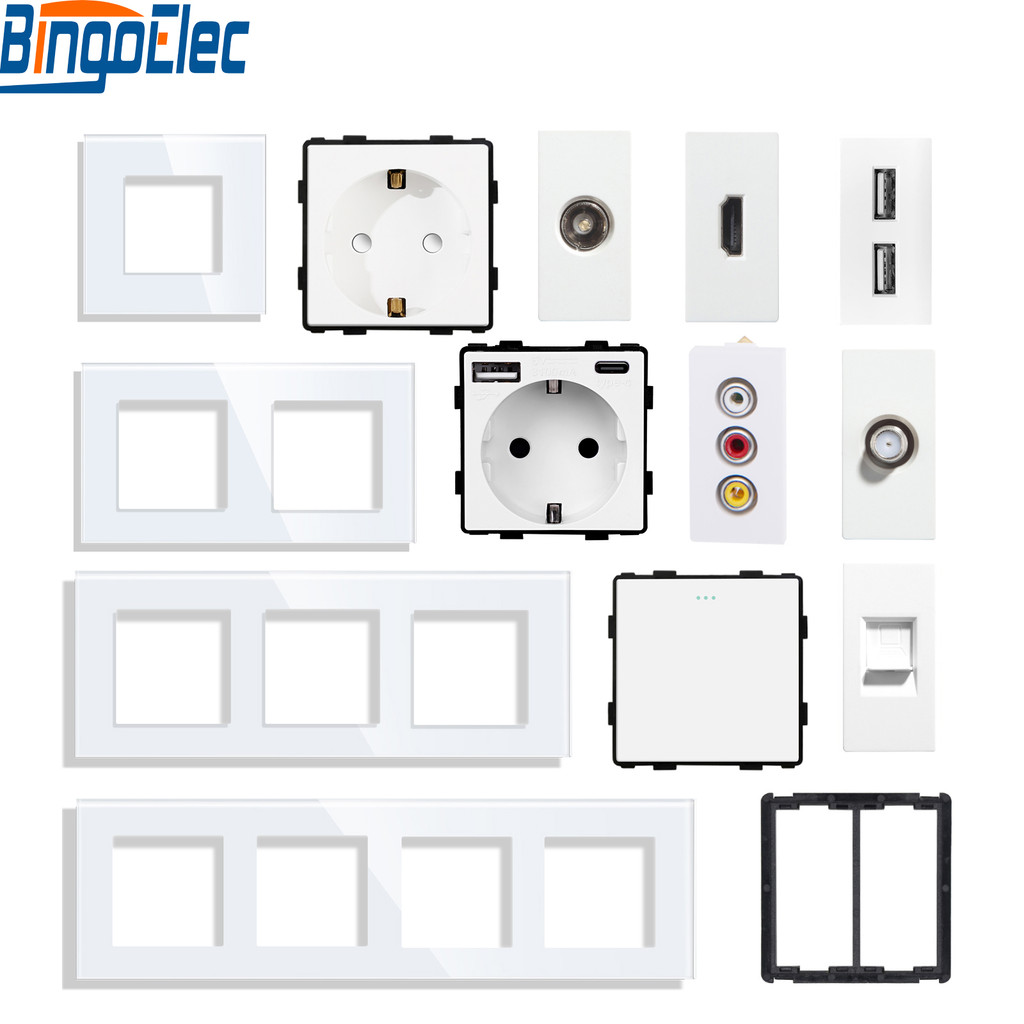 Jual EU Socket TV/ST/USB Socket Type-C CAT5 RJ45 HDMI Socket Function ...