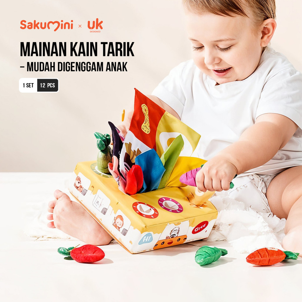 Jual Sakumini Plush Pull Out Mainan Montessori Tarik | Pulling Toys ...