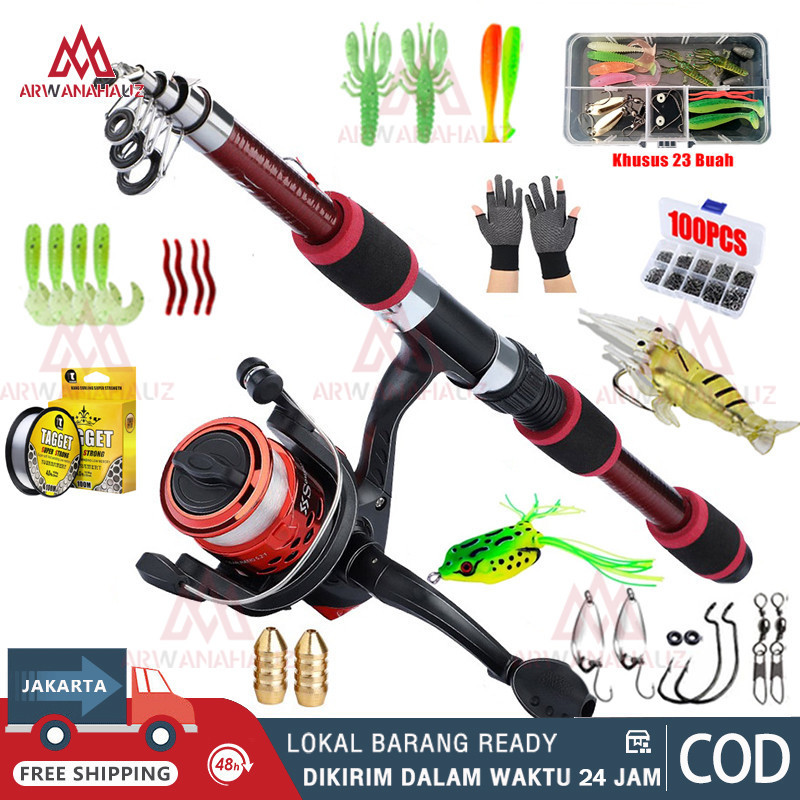 Jual Sougayila portabel 1.8m pemintalan pancing set batang batang ...