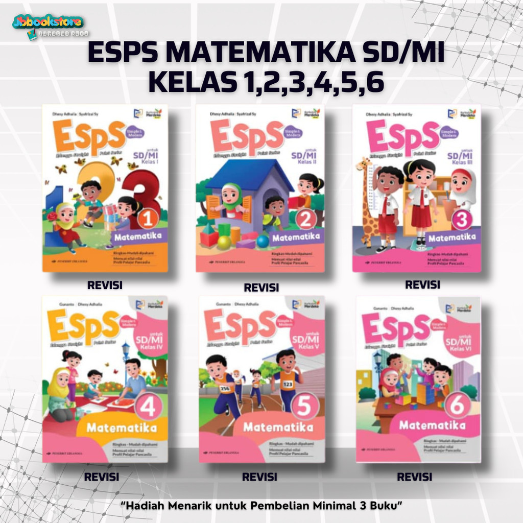 Jual [ REVISI ] ESPS MATEMATIKA SD/MI KELAS 1 2 3 4 5 6 KURIKULUM MERDEKA - ERLANGGA | Shopee ...