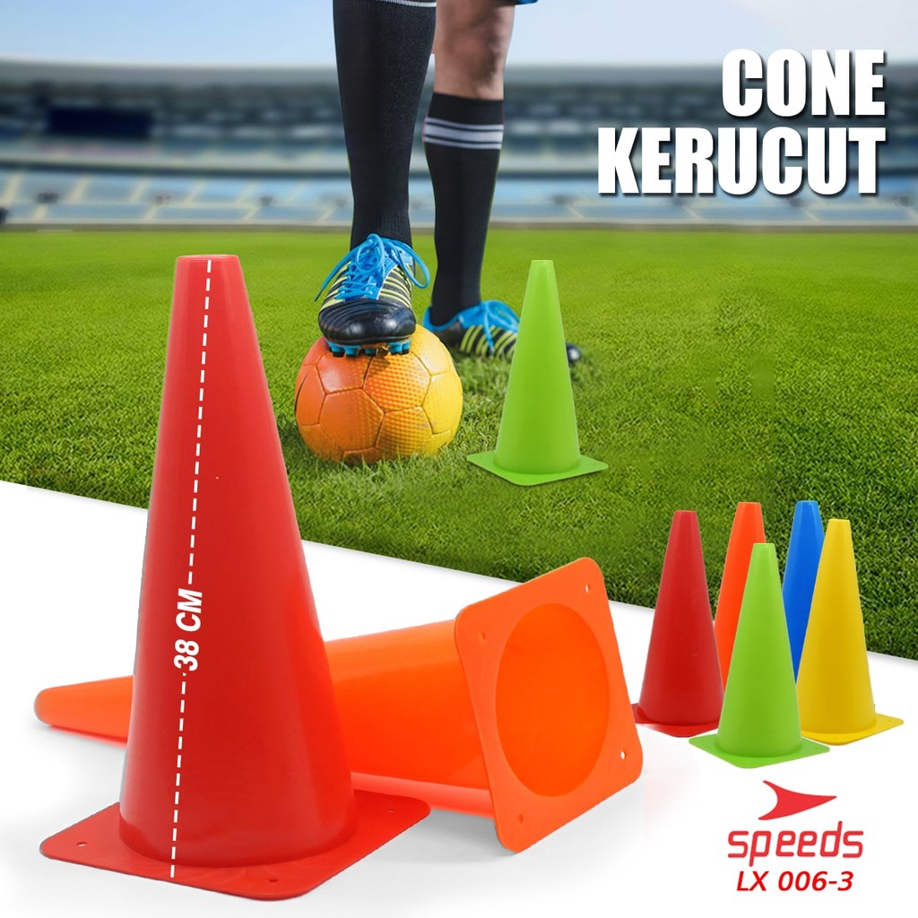Jual SPEEDS Cone Cones Kerucut Kecil Cone Penanda Bola 38Cm Cone Tanpa ...