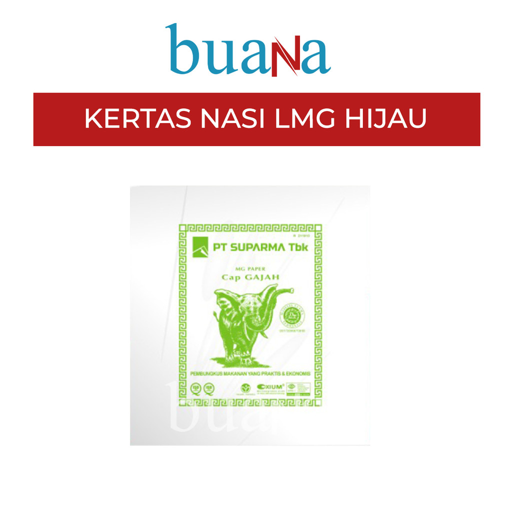 Jual Cap Gajah Kertas Bungkus LMG Hijau 100 Pcs | Kertas Pembungkus ...