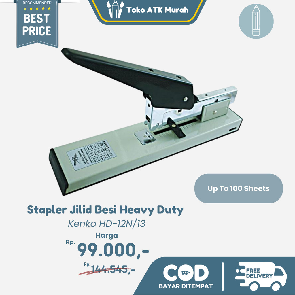 Jual Staples Jilid Heavy Duty Stapler Besar Kenko HD 12N/13 Jetrekan Hekter | Shopee Indonesia