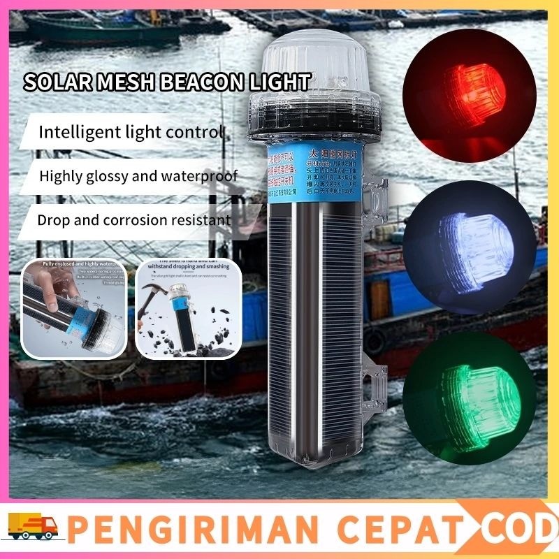 Jual 【Penjual Lokal】Solar Mesh Beacon Light Laut Lampu peringatan ...
