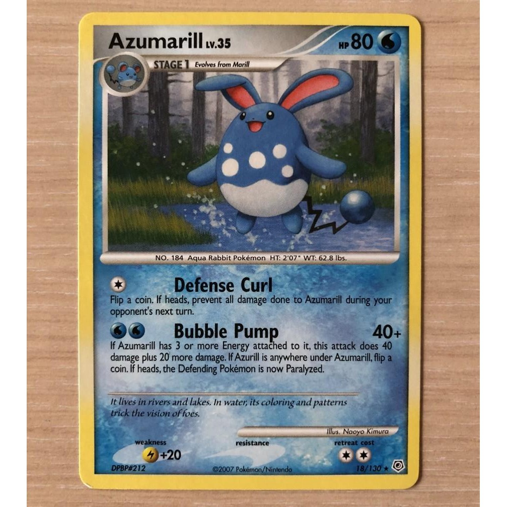 Jual Azumarill 18/130 Rare Pokemon TCG Card Platinum Charizard Jirachi ...