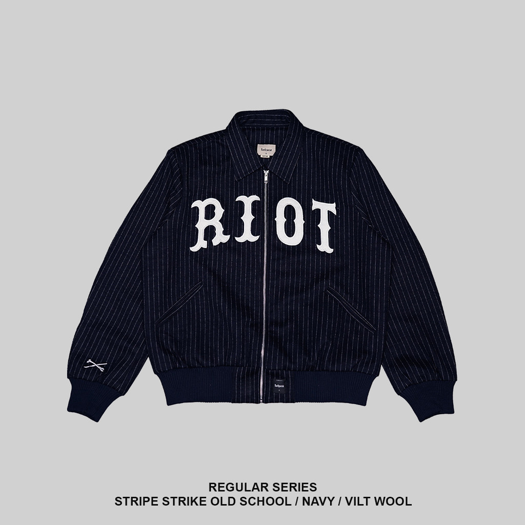 Jual RAWTYPE RIOT Stripe Strike Old School - Navy | Shopee Indonesia
