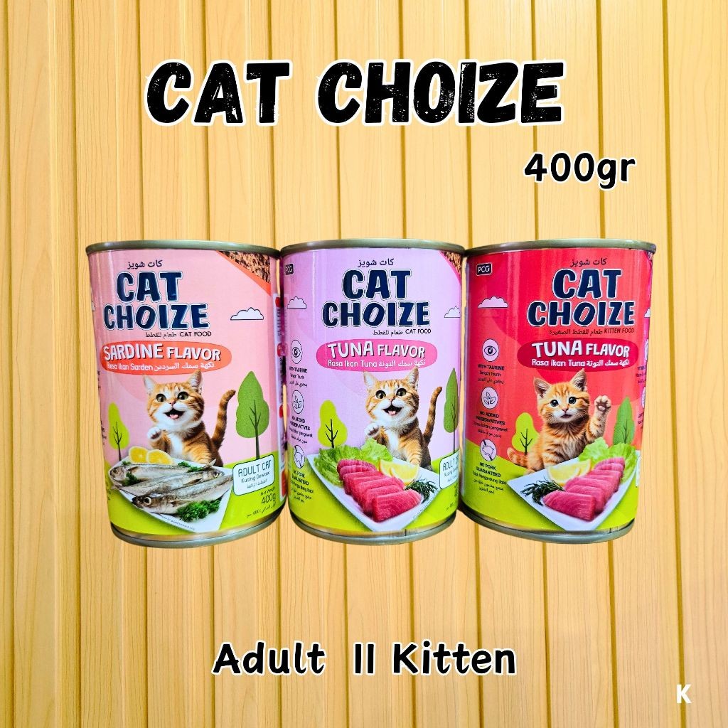 Jual Cat Choize Canned 400gr For Adult ( Tuna & Sardine) And For Kitten ...