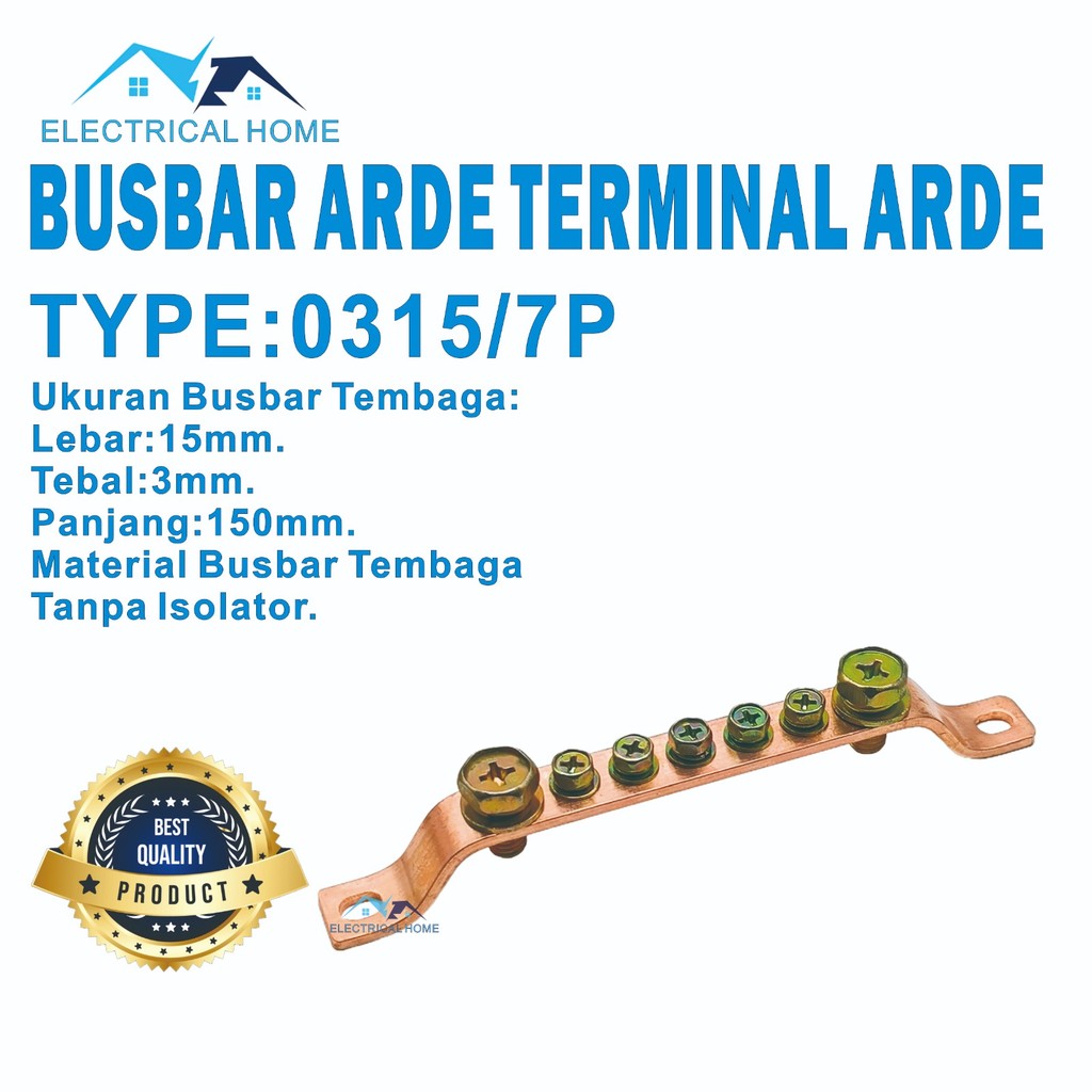 Jual Busbar Arde Terminal Arde 7Baut 15x3x150mm | Shopee Indonesia