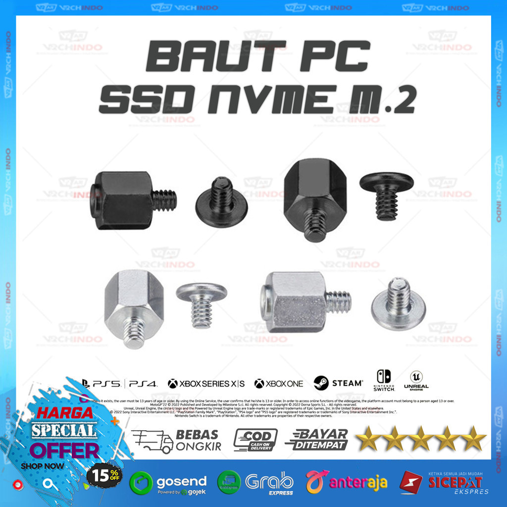 Jual Baut Baud Sekrup Screw SSD Nvme M.2 2280 PCIe Motherboard Desktop ...