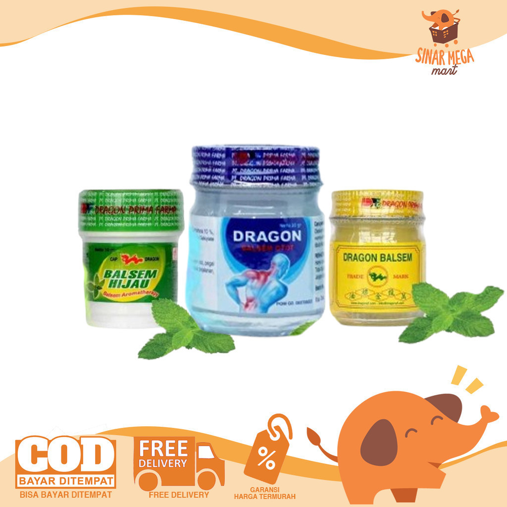 Jual DRAGON Balsem Otot Aromatherapy Murah Hijau / Kuning / Biru ...