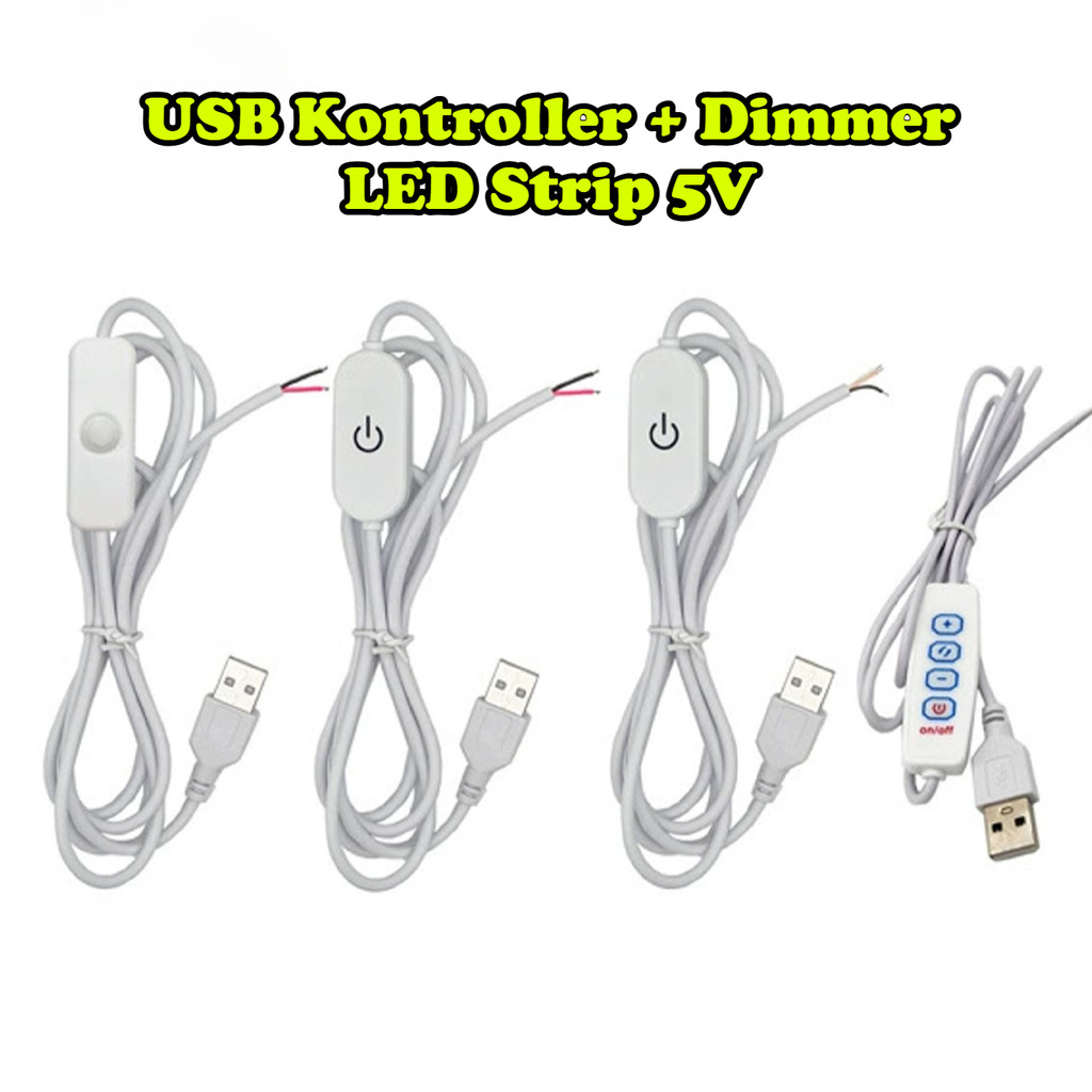 Jual Kabel USB untuk LED Strip 5V Dengan Saklar Sentuh dan Dimmer ...