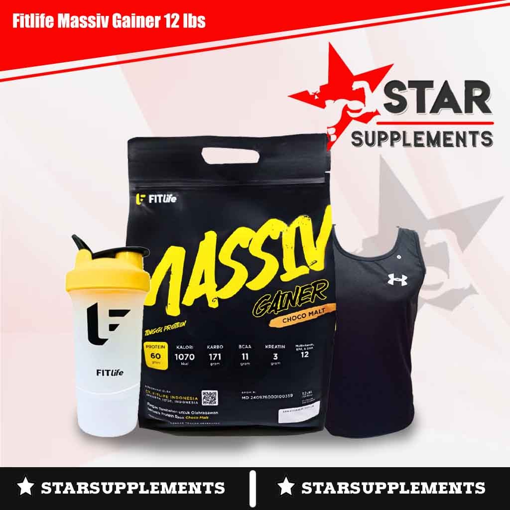 Jual Fitlife Massiv Gainer 12 lbs BPOM / Massive Weigh Gainer | Shopee ...