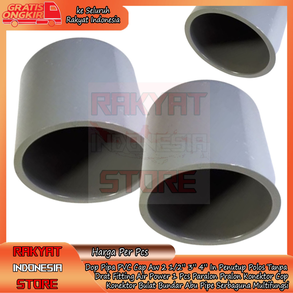 Jual Plug Cap Dop PVC AW Pipa Penutup Tutup Cup Cop Cab 2 1/2 3 4 Inch ...