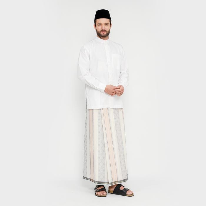 Jual Sarung BHS Classic Silver Motif C44 DKA White Series | Shopee ...