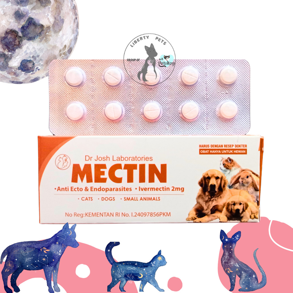 Jual Mectin Ivermectin 2mg Obat Anti Parasit Untuk Kucing Anjing dan ...