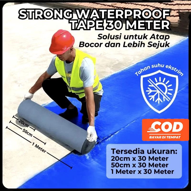 Jual [TERMURAH] Lakban Anti Bocor 30M Foil Butyl Rubber Waterproof Tape ...
