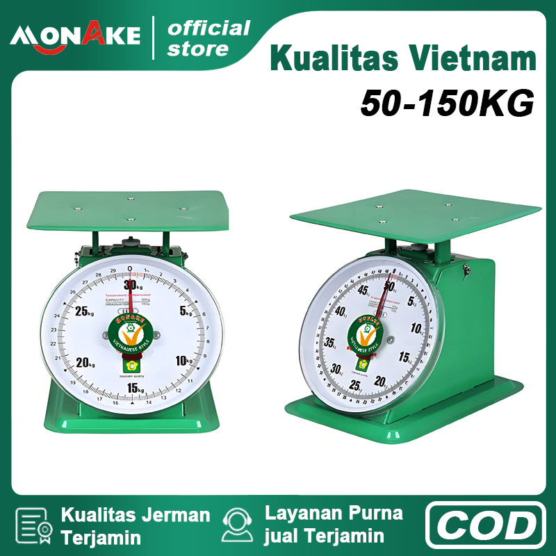 Jual MONAEK Vietnam 2-150KG Timbangan Manual Jarum Kapasitas Spring Dial Scale Besi Plat 2KG/5KG ...