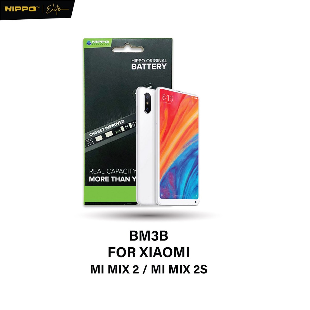 Jual Hippo Baterai XIAOMI BM3B Mi Mix 2 / Mi Mix 2S 3300mAh Battery ...
