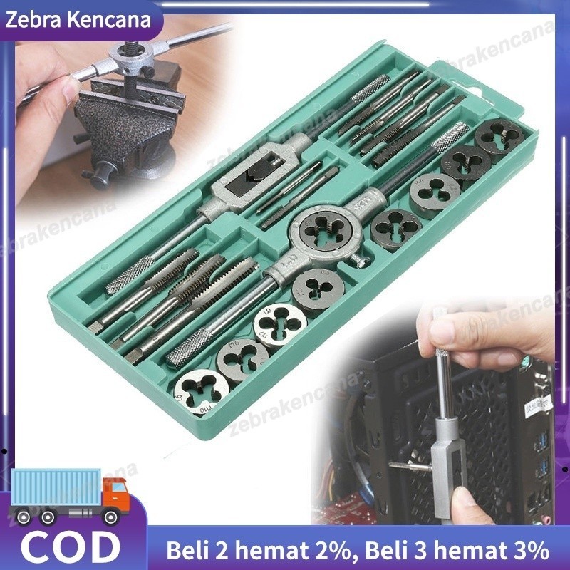 Jual Tap Die Set Alat Snai dan Tap Ulir Dart Mur Baut Alat Senai 12 ...