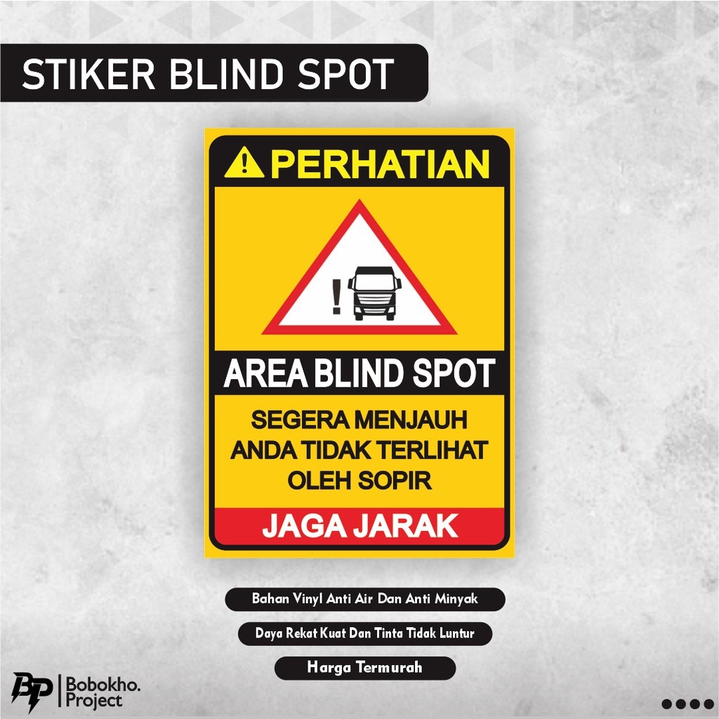 Jual Sticker Area Blind Spot Truk kendaraan / stiker area titik buta ...