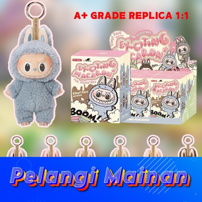 Jual Pop Mart Labubu The Monsters Lucu Macaron Vynil Face Keychain ...