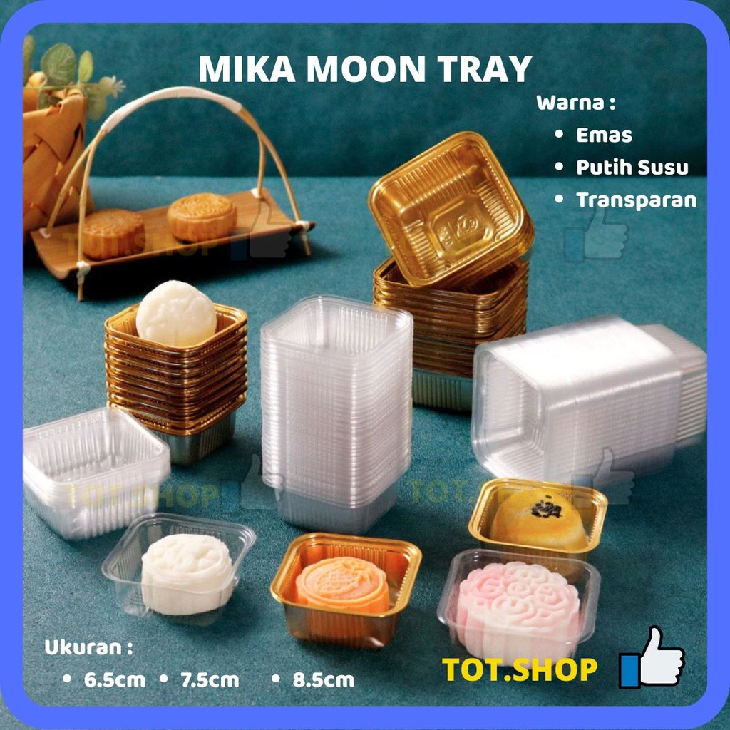 Jual [isi 100pcs] MIKA MOONCAKE TRAY Mika mochi pia nastar pudding Moon ...