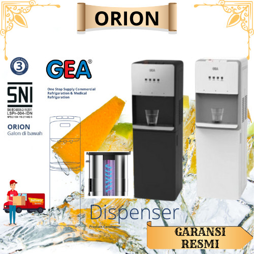Jual GEA Dispenser ORION Galon Bawah Kompresor PUTIH atau HITAM Bottom ...