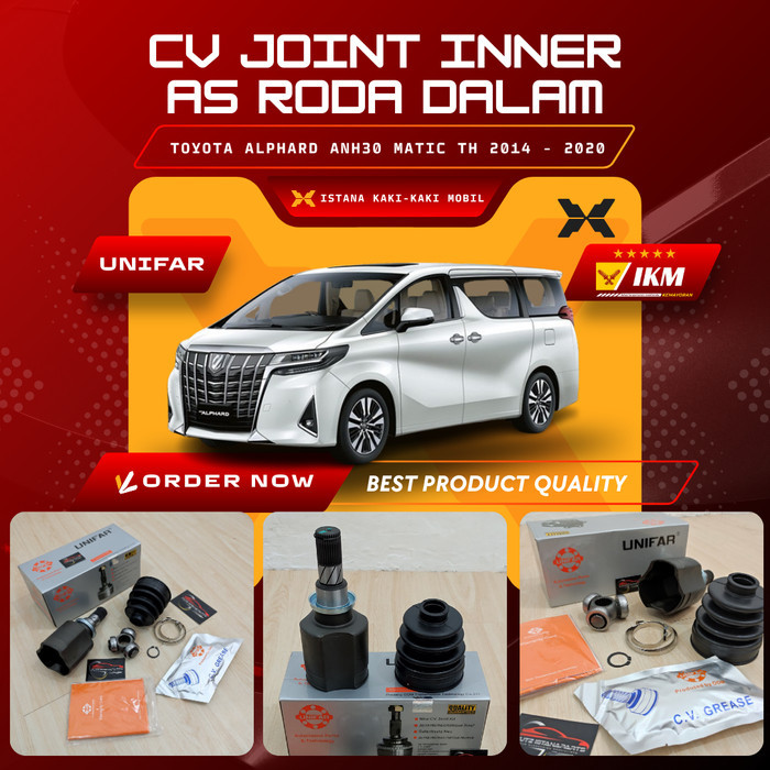 Jual Cv Joint Inner / As Roda Dalam KANAN Toyota ALPHARD ANH30 Matic Th 2014 - 2020 Original ...