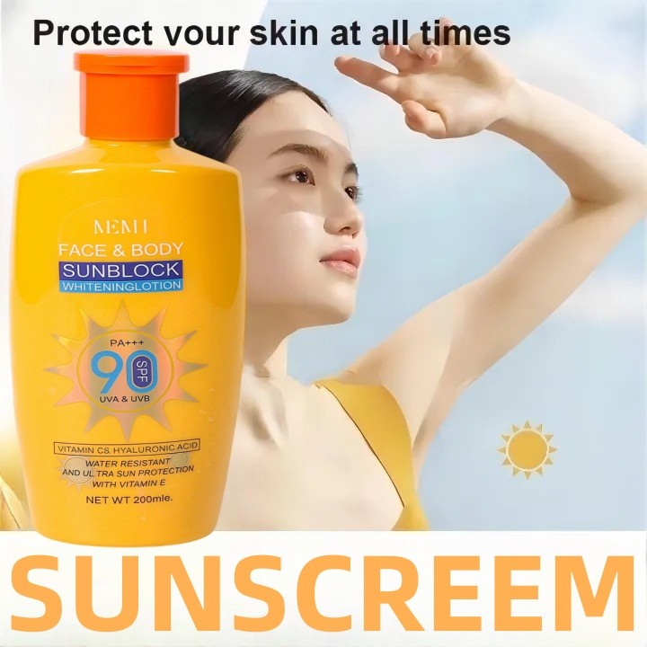 Jual MEMI 100% Original Sunblock Whitening Lotion SPF 90+ PA+++ Sun ...