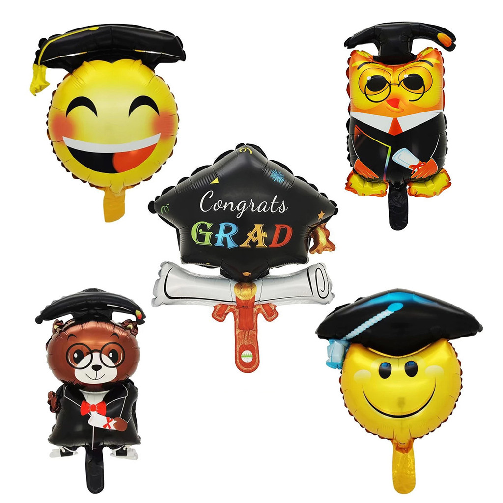 Jual Balon Graduation Wisuda Kecil Karakter Anak untuk Buket | Shopee ...