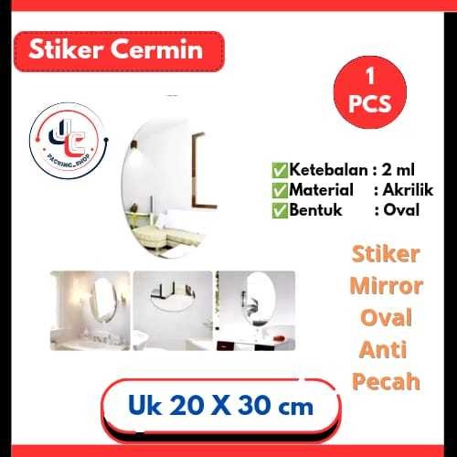 Jual Stiker Cermin Kaca Dinding Oval Anti Pecah Acrylic Kaca Cermin ...