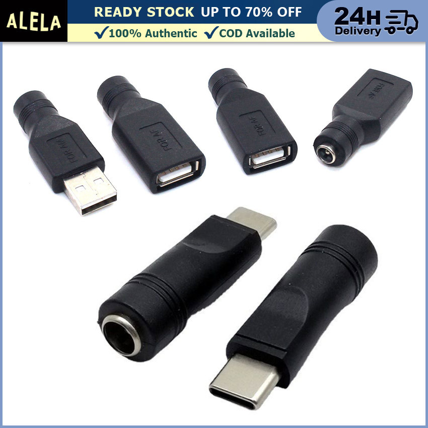 Jual Adapter Power Type-C / Micro USB Male To Jack DC Female Konektor ...