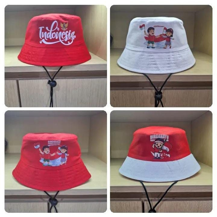 Jual Topi Bucket tali anak spesial Kemerdekaan Indonesia HUT RI Bucket ...
