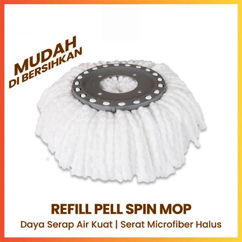 Jual Refill Kain Pel Spin Mop 13.5-16CM Microfiber | Pel Otomatis untuk ...