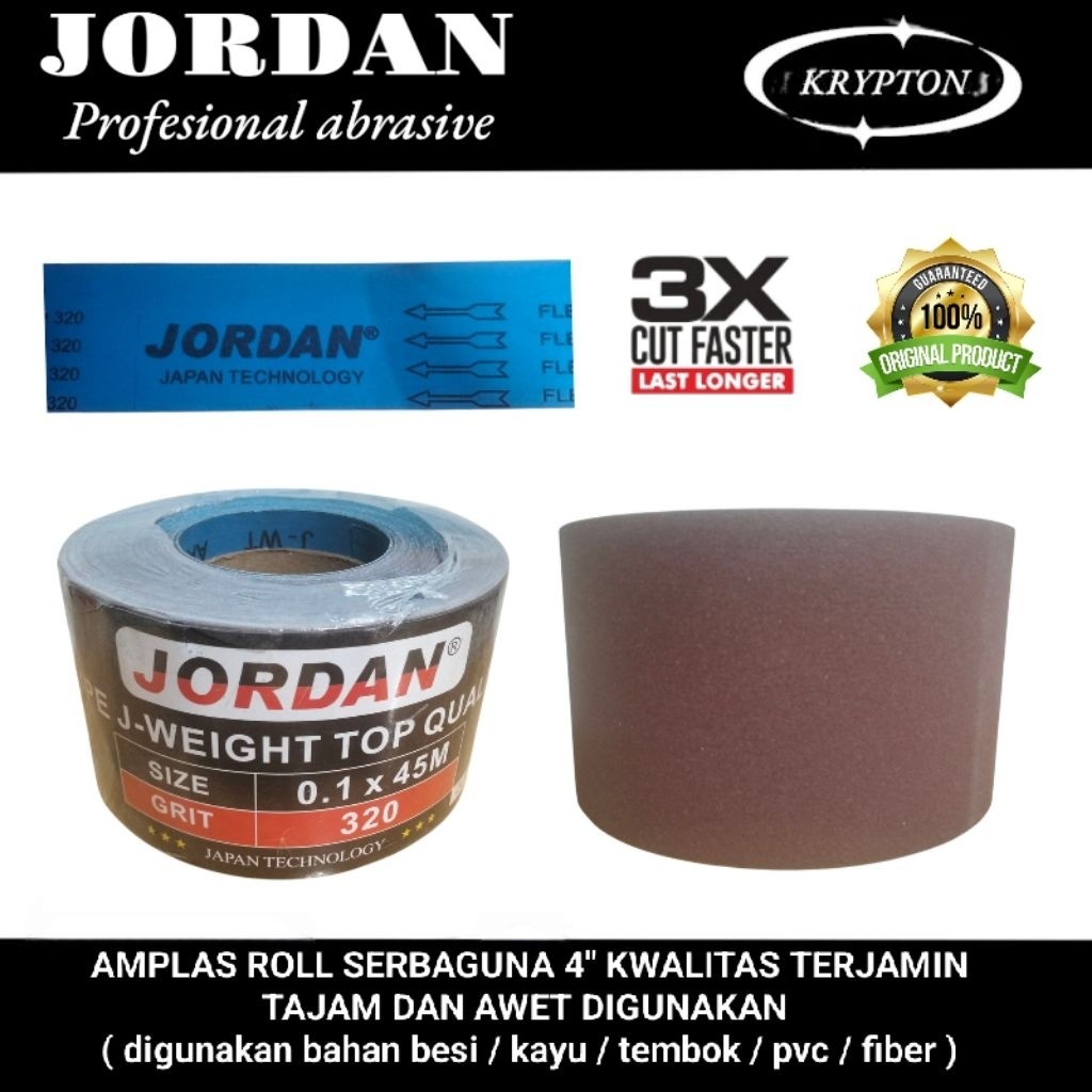 Jual Jordan amplas roll serbaguna 4" Japan ( per meter ) jaminan asli ...