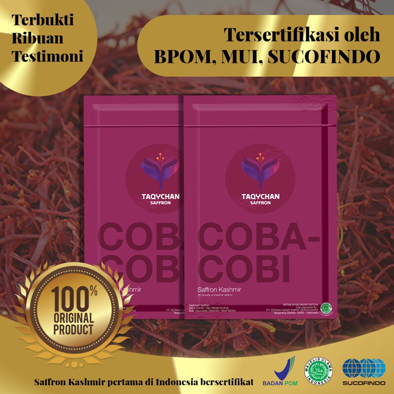 Jual NEW [BUY 1 GET 1] SAFRON KASHMIR/TAQYCHAN SAFFRON SACHET COBA-COBI ...