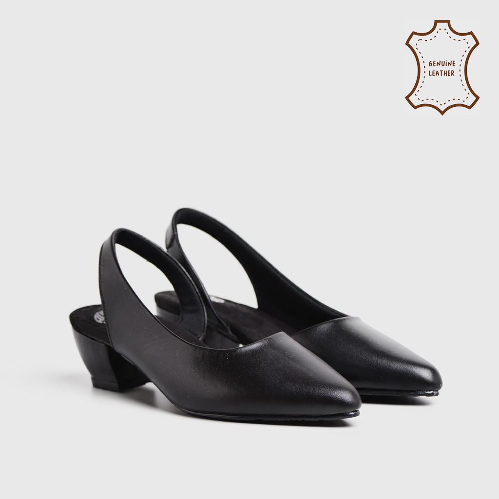Jual Adorableprojects - Elysian Mini Heels Genuine Leather Black ...