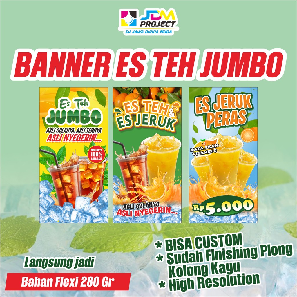 Jual JDM Project - Spanduk Banner ES TEH JUMBO & JERUK PERAS Barang ...